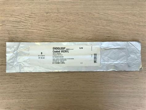 New Ethicon Ej10 Endoloop Ligature Coated Vicryl Violet Braided Suture