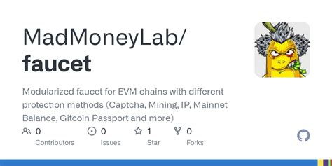 GitHub MadMoneyLab Faucet Modularized Faucet For EVM Chains With Different Protection Methods