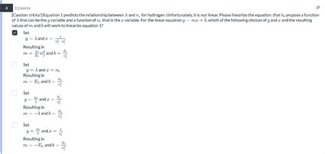Solved Caution Tricky Equation 1 Predicts The