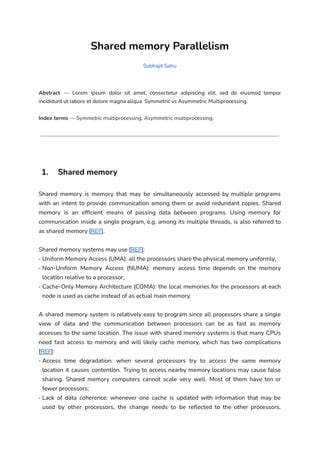 Shared Memory Parallelism Notes Pdf