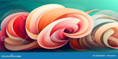 Wallpaper Of Decorative Twirling Pastel Lines In Nude Colors Stock Illustration Illustration