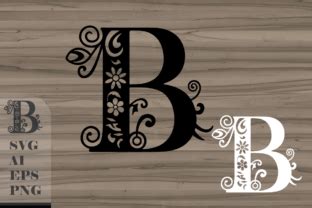 Floral Decorative Letter B Graphic By Andrew S Creative World Creative Fabrica
