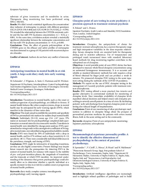 Pdf Phenomenological Experience Personality Profile A Test To