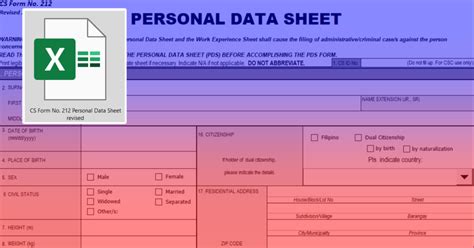 CSC Personal Data Sheet PDS Form Download