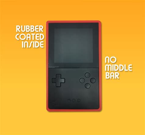 Rubber Coated Hard Cover Case Shell For The Analogue® Pocket® Handheld Without Middle Bar