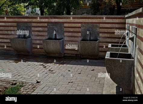 Fountains With Sofia Mineral Water Part Of The Central Mineral Bath