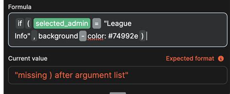 Conditional Color What Is Correct Formula Syntax How Do I WeWeb Community