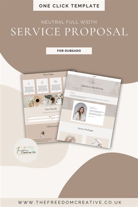 Dubsado Template Neutral Full Width Proposal Code Free Artofit
