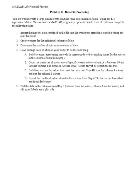 Matlab Lp Practice Problems Pdf Velocity Matlab