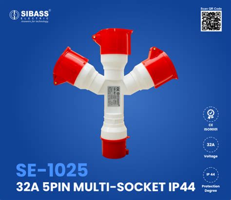 32a 5pin Multi Socket Ip44 Se 1025
