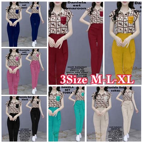 Jual New Daniela Set 3 Size M L Xl Setelan Fashion Wanita Shopee Indonesia