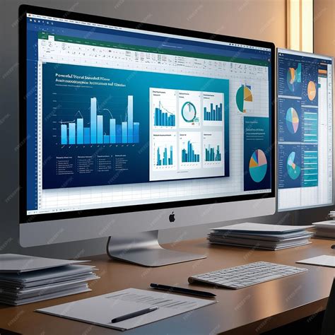 Analyzing Data With Microsoft Excel Premium Ai Generated Image