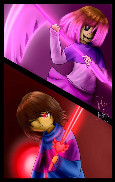 Glitchtale Bete Vs Frisk Collaboration By Ice6400 Undertale Comic