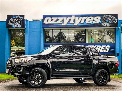 Toyota Hilux On Hussla Stealth Matte Black 2 Of 4 Hussla Wheels Off