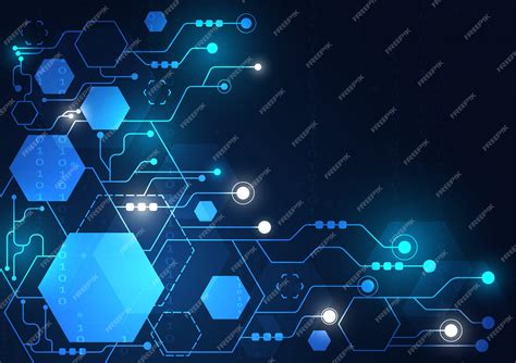 Premium Vector High Tech Technology Geometric And Connection System