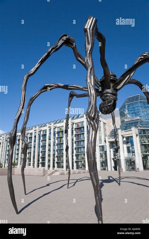 Maman Sculpture Of A Giant Spider By Louise Bourgeois Outside The