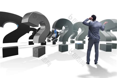 带有问号的不确定性概念中的商人图片 包图网企业站