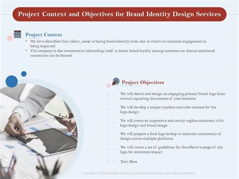Project Context And Objectives For Brand Identity Design Services Ppt Powerpoint Show