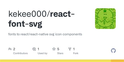 Github Kekee React Font Svg Fonts To React React Native Svg Icon Components
