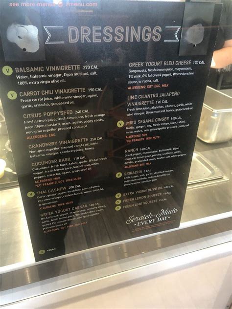 Menu At CoreLife Eatery Restaurant Farmingdale