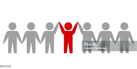 흰색 주식 벡터 일러스트 레이 션에 팀웍과 리더십 아이콘 개념에 대한 스톡 벡터 아트 및 기타 이미지 개념 개념과 주제