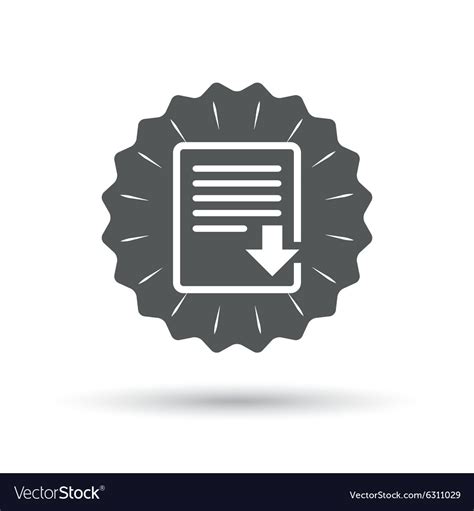 Download File Icon Document Symbol Royalty Free Vector Image