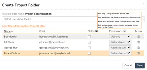Project Folder Management