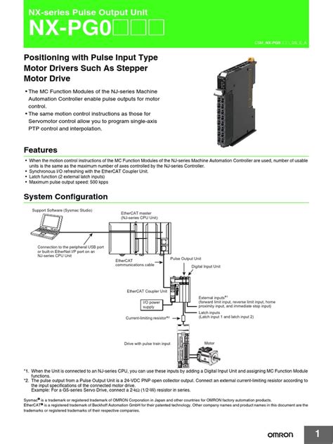 nx pg0 positioning with pulse input type motor drivers such as