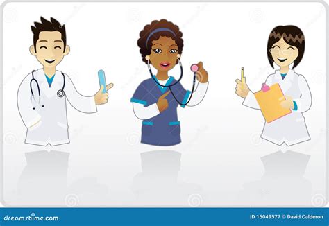 Mini Doctors Stock Vector Illustration Of Chinese Happy 15049577