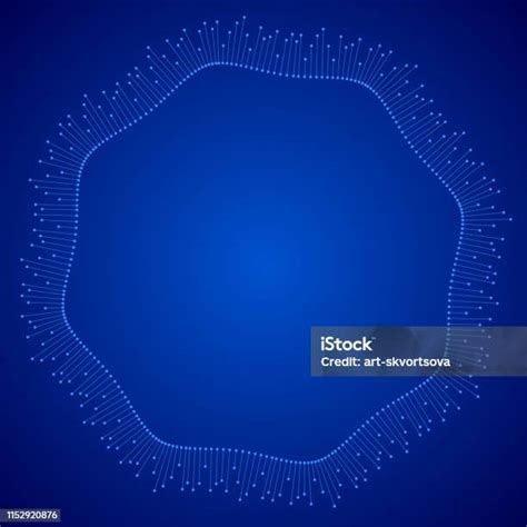 추상적인 벡터 배경입니다 연결 된 라인과 도트 추상 소용돌이 형태 구성 작은 그래픽 추상적인 배경 벡터 일러스트 3차원 형태에 대한 스톡 벡터 아트 및 기타 이미지 Istock