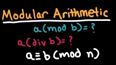 How To Solve A Mod B And A Div B Modular Arithmetic A Brief