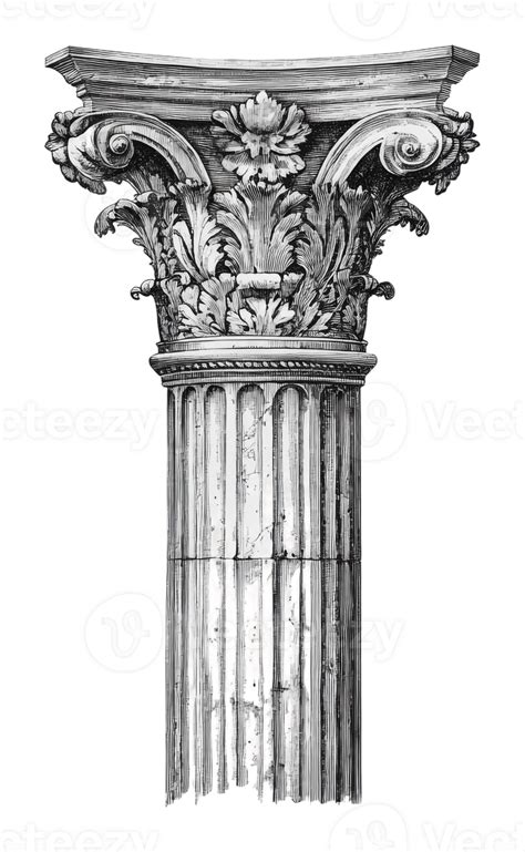 Corinthian Column Design Illustration 52658194 Png