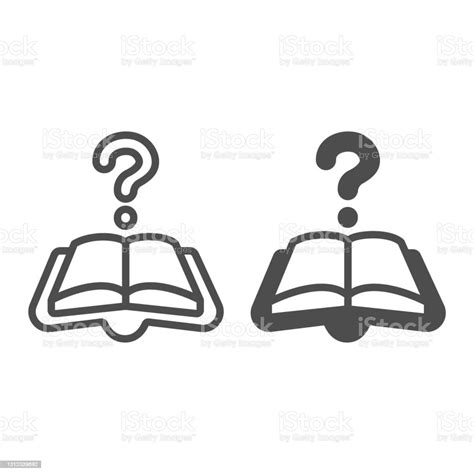 打開書問行和堅實的圖示兒童圖書日的概念問號向量標誌的白色背景打開書綱風格為移動概念和網頁設計向量圖形向量圖形及更多10號圖片 Istock