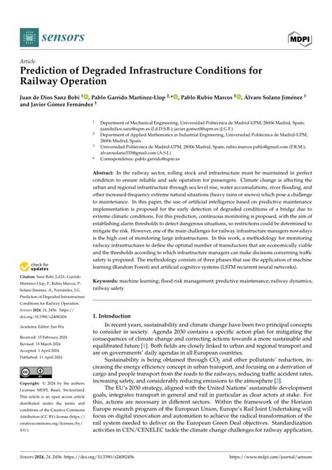 Pdf Prediction Of Degraded Infrastructure Conditions For Railway Operation