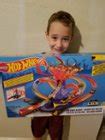 Best Buy: Hot Wheels Volcano Escape Motorized Track Set Orange/Blue FTD61
