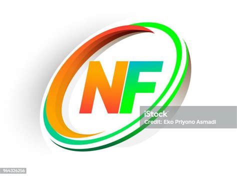 초기 편지 로고 회사 이름 색깔 주황색과 녹색 원형 및 디자인 Swoosh 0명에 대한 스톡 벡터 아트 및 기타 이미지 0명