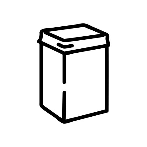 Illustration De Contour Vectoriel Icône Corbeille à Déchets 9923275 Art