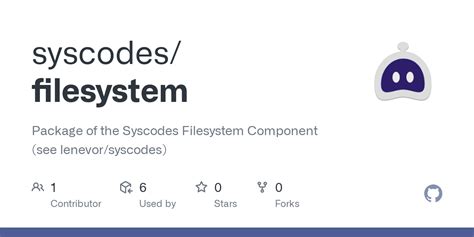Github Syscodesfilesystem Package Of The Syscodes Filesystem