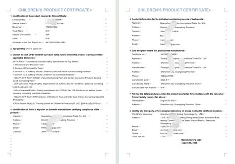 Cpc认证 Cpc认证 Epa注册 Cpc认证 Fda注册 Meti备案 Ufi注册 深圳市世华检测有限公司