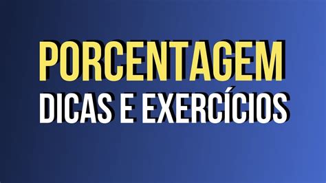 Porcentagem Aprenda De Uma Vez YouTube