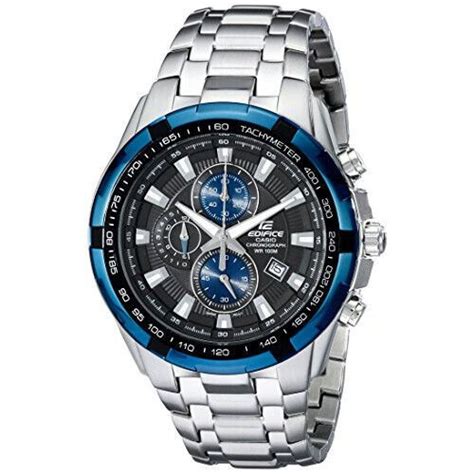 P11 Casio Mens Ef539 Edifice Stainless Steel Black Dial Chronograph