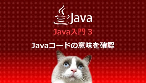 Java入門 入力したJavaコードの意味を確認 プログラミング入門