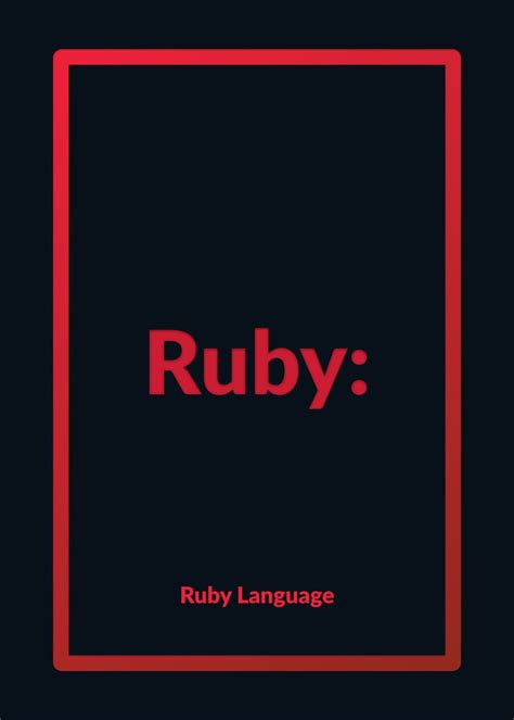 Ruby Language Developer Poster By Wisnu Harjanta Displate