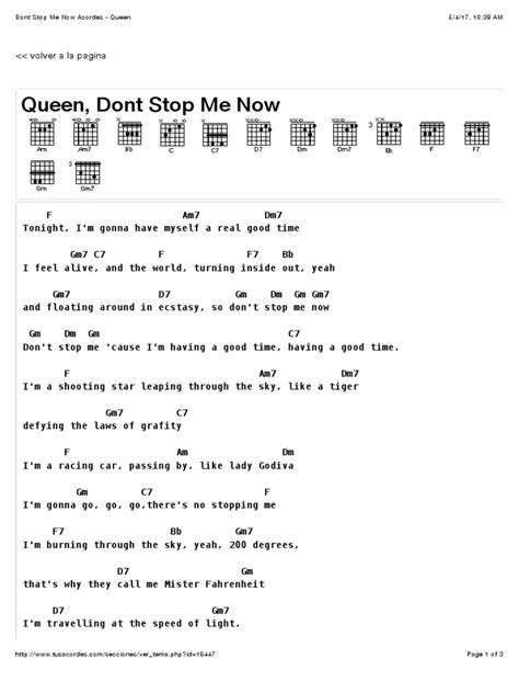 Dont Stop Me Now Chords By Queen Ultimate Rcad