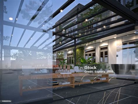 현대 Pergola Sunroom 시스템 야외 생활 3d 렌더링 모던 양식에 대한 스톡 사진 및 기타 이미지 모던 양식