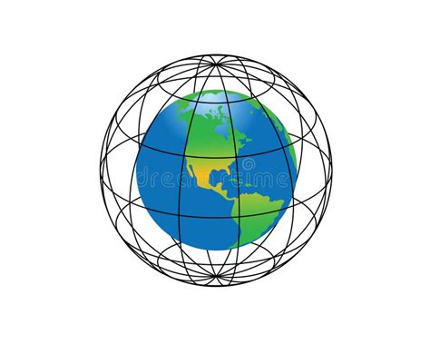 Geomagnetic Field Planet Earth German Stock Vector Illustration Of Education Pole