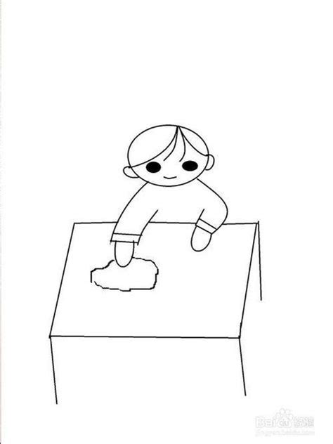 简笔画擦桌子的男孩简单（汇总13张） 简笔画图片大全