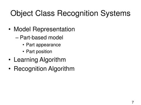 Ppt Efficient Part Based Recognition Of Multiple Object Classes Powerpoint Presentation Id