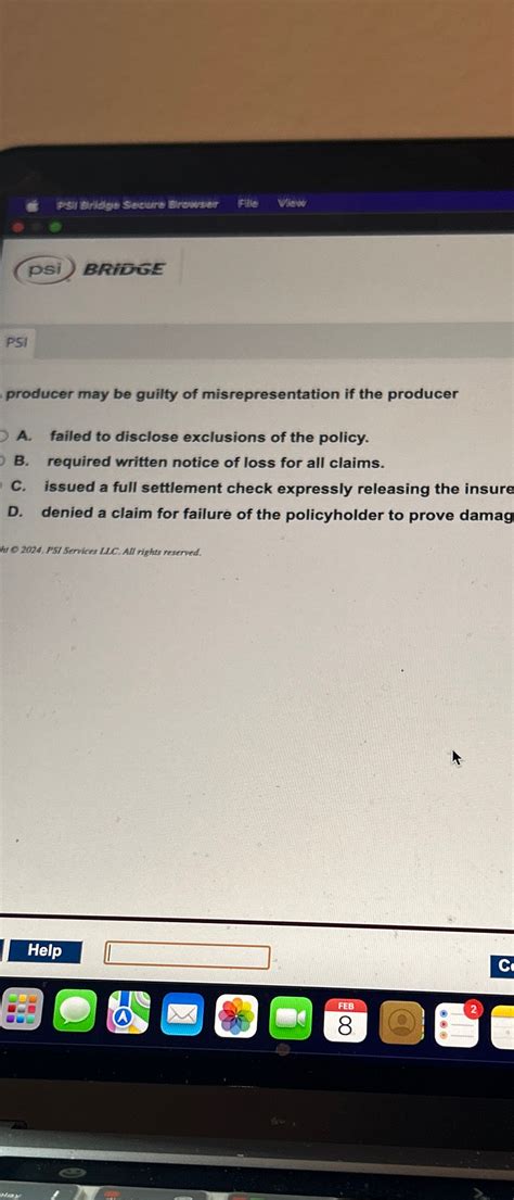 Solved PSi BRVDGEPSIproducer May Be Guilty Of Chegg