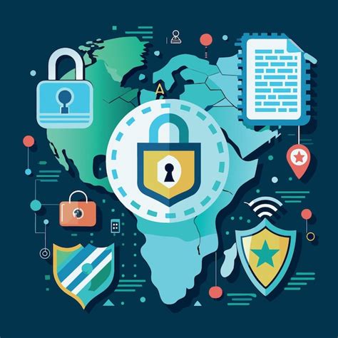 Premium Vector Map Of Israel Illustration With Lock And Binary Code Background